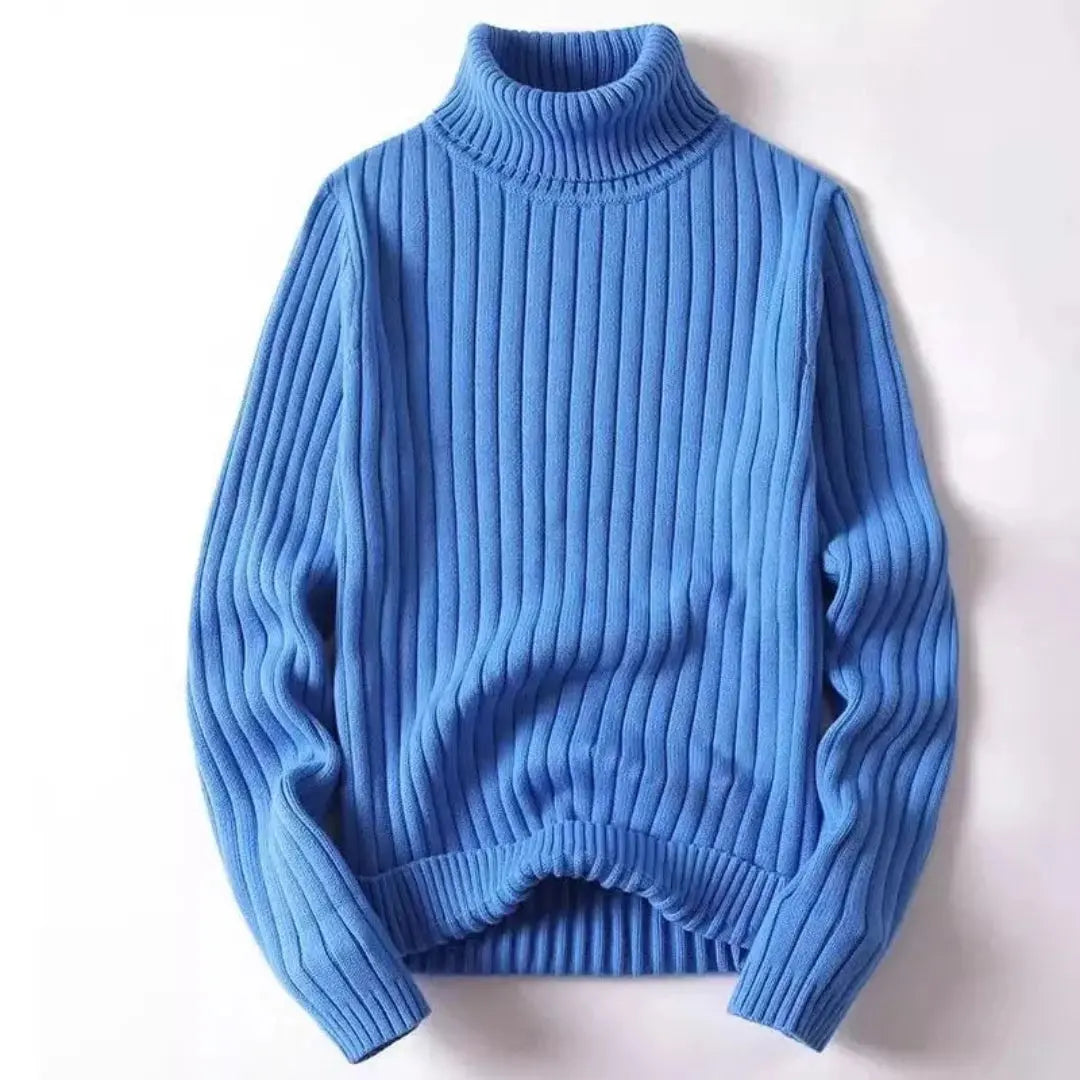 Apollo Ribbed Knit Turtleneck Sweater - Artisio