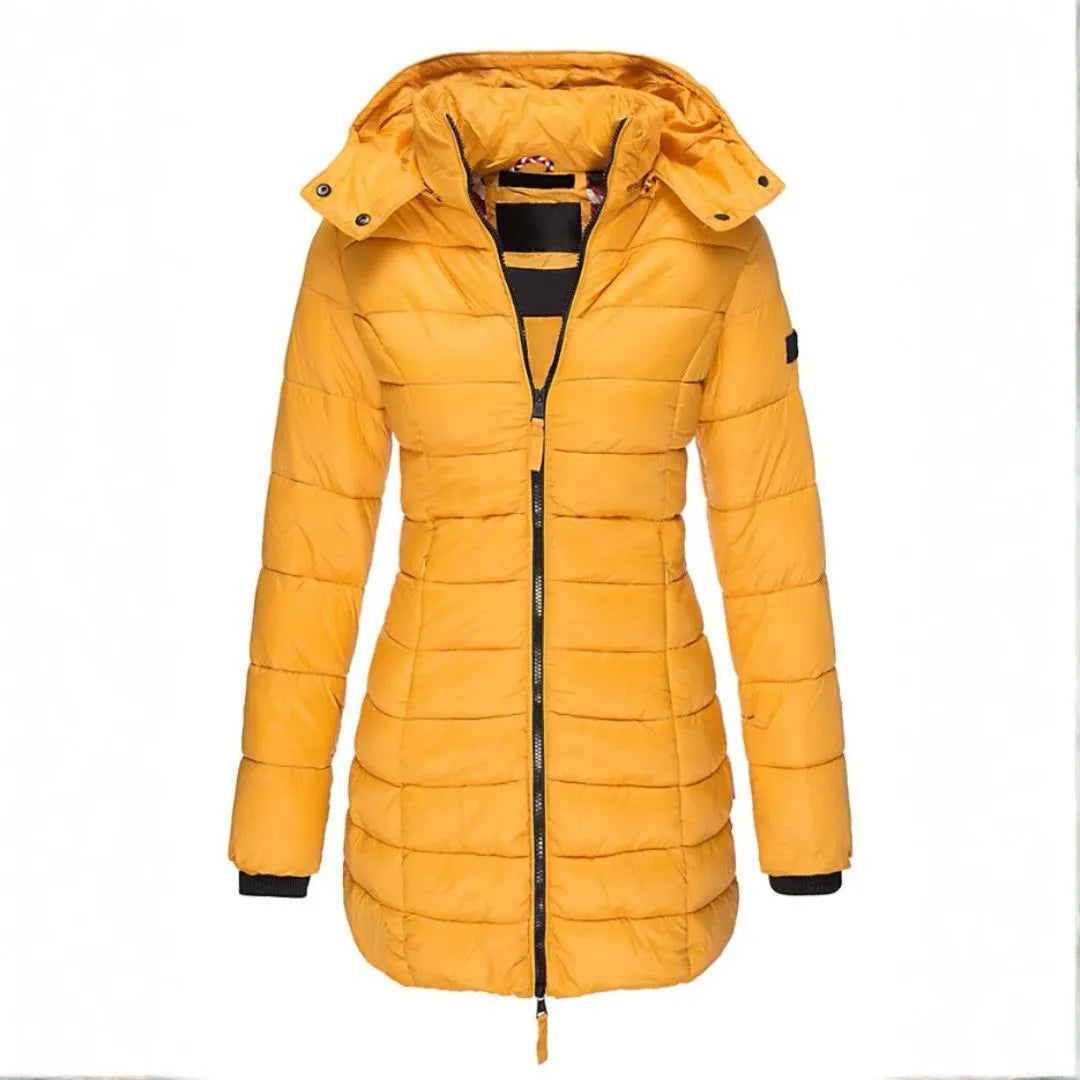Freya | Longline puffer detachable hood coat - Artisio