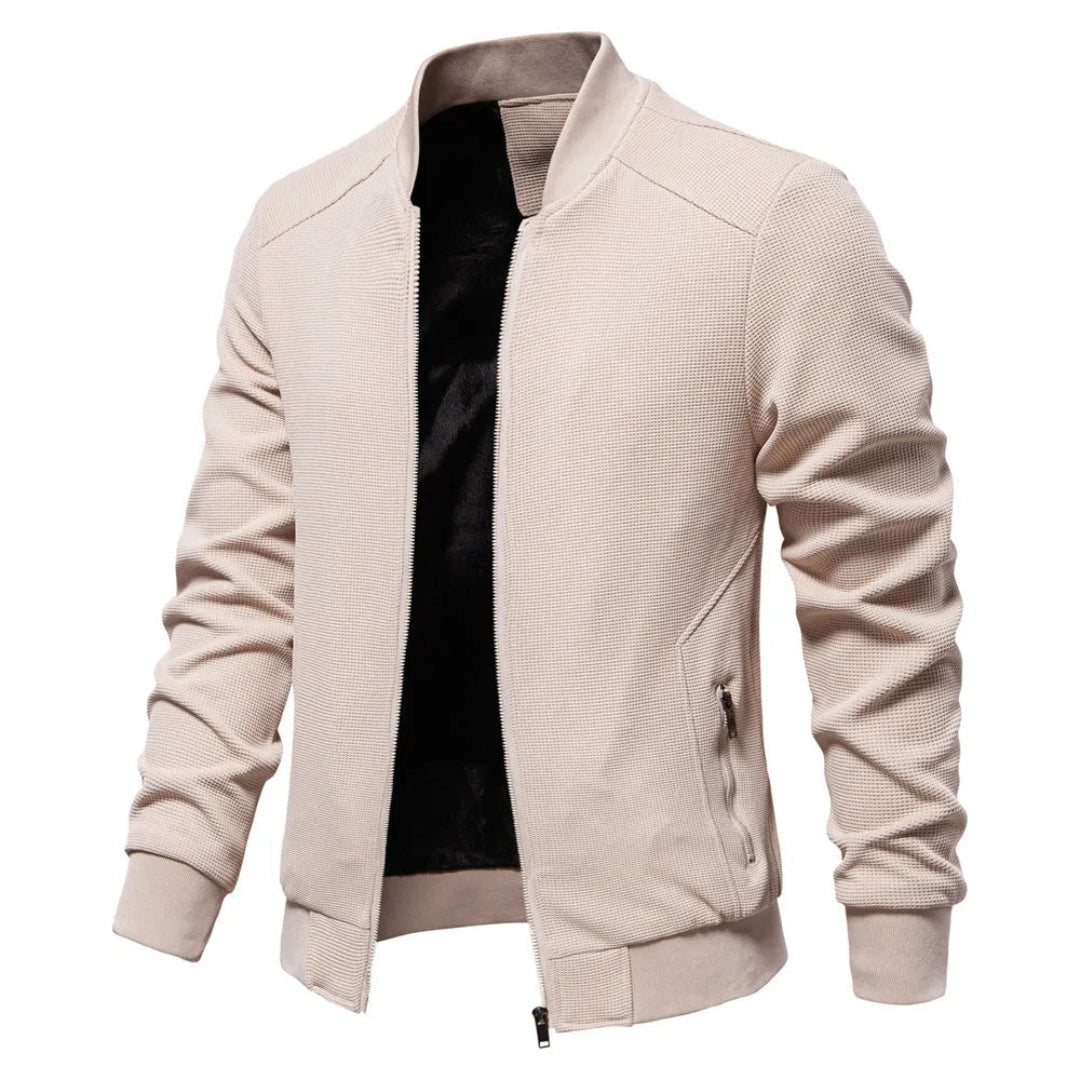 Jackson Waffle-Knit Zip Jacket - Artisio